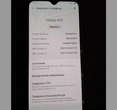 Samsung Galaxy A20, 3/32 ГБ