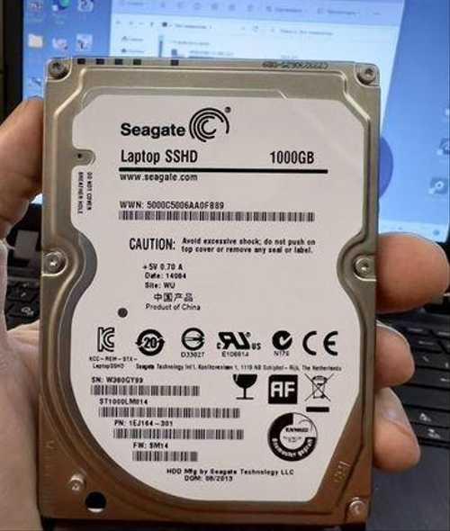 Жесткий диск Seagate Laptop sshd 1tb (гибридный)