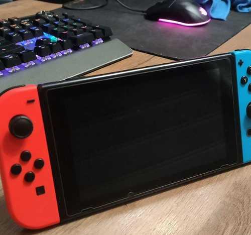 Nintendo Switch rev1 прошитая 128gb полн комплект