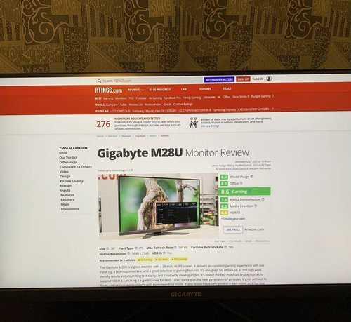 Игровой монитор 4K 144hz Gigabyte M28U