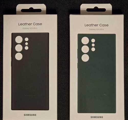 Чехлы Samsung S23 Ultra Leather Case и зарядки