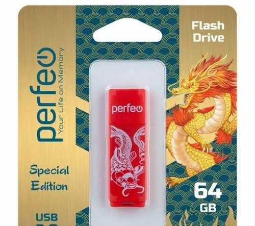 Флешка Perfeo USB 2.0 64GB C04 Red Koi Fish