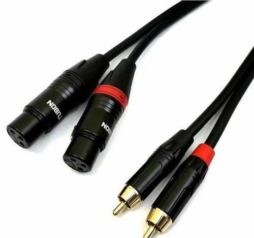 Кабель Tubon 2 x XLR(F) -2 x RCA(M) 2XF2R001 1.5м