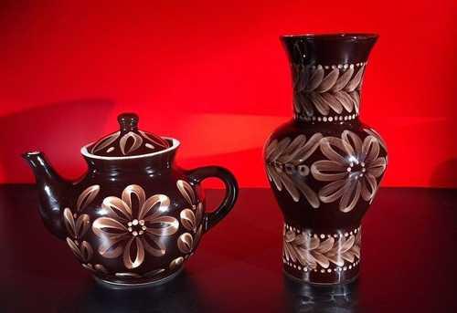 Чайник СССР керамика, ваза