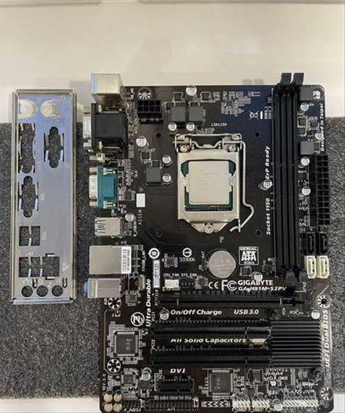 Комплект: плата gigabyte GA-H81M S2PV + i3-4170