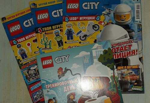 Набор Lego city 1 книга + 3 журнала новые