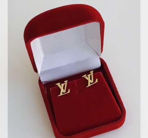 Серьги золотые Louis Vuitton