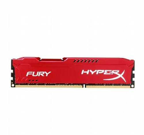 Б/У Оперативная память Kingston HyperX fury Red CL10 4GB DDR3 1600MHz HX316C10FRK2/8