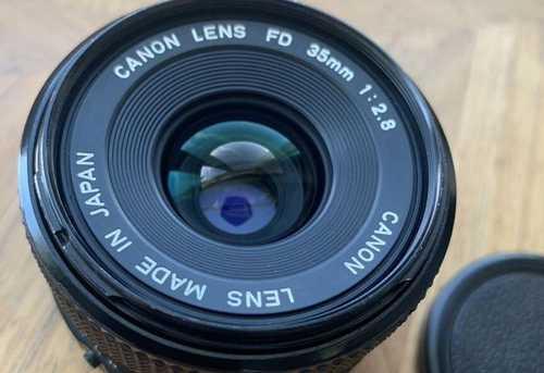 Объектив Canon FD 35mm F 2.8