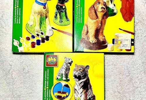 SES Набор гипсовых фигур Европа Краски Собаки Тигр