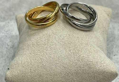 Cartier кольцо тройное 17 18 медицинское золото