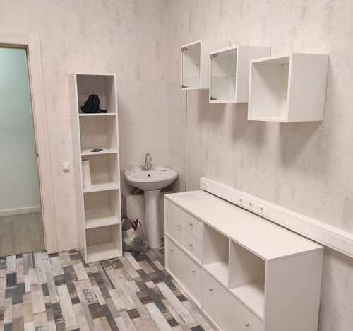 Стеллаж IKEA аналог на 5(5х1)отсеков Белый Мск