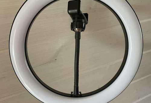 Кольцевая лампа 25 см со штативом