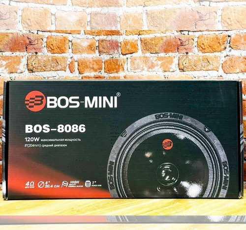 Автомобильные колонки BOS-mini Bos-8086 120W 20см