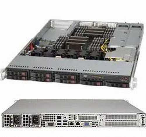 Корпус Supermicro CSE-113AC2-R706WB2 (1U 2*700W)