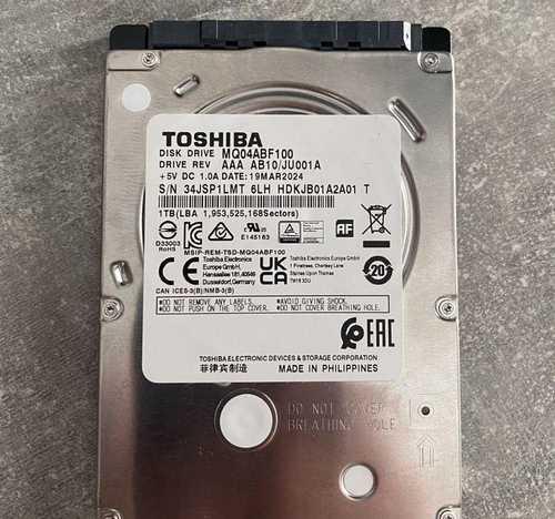 Жесткий диск 1 тб toshiba