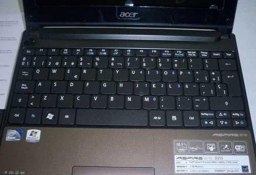 10.1" Acer Aspire One D255, 160 ГБ, Atom N450, RAM 1 ГБ, Intel GMA 3150