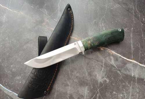 Нож Хищник, х12мф ков, стаб. карельская бер
