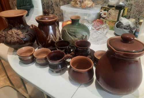 Фарфоровая и глиняная посуда СССР сервиз чайный