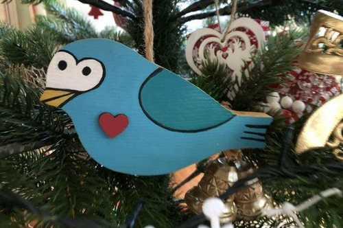 Новогодние украшния Ёлочные игрушки Синяя птица