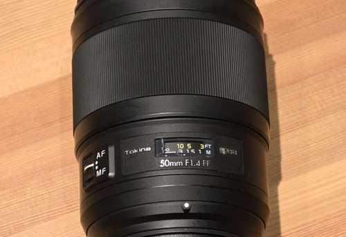 Объектив Tokina 50mm F1.4 FF opera for Nikon