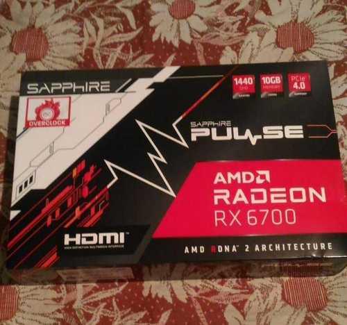 Видеокарта Sapphire RX 6700 Pulse OC 10GB (новая)