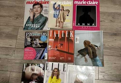 Журналы elle, wedding, voice, Marie claire