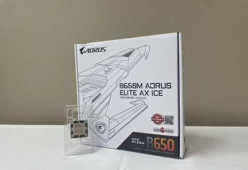 Комплект new AM5 R5 7600x, B650M aorus elite ICE