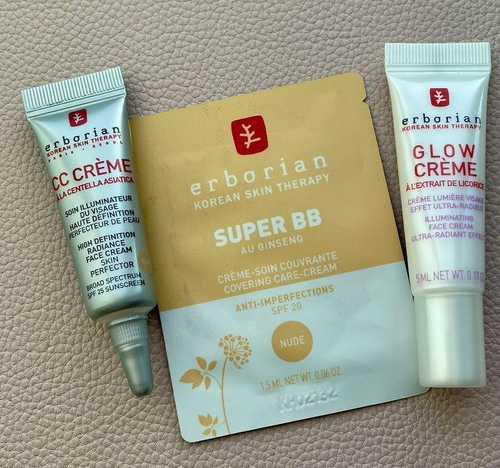 Набор Erborian CC cream, Glow cream, Super bb