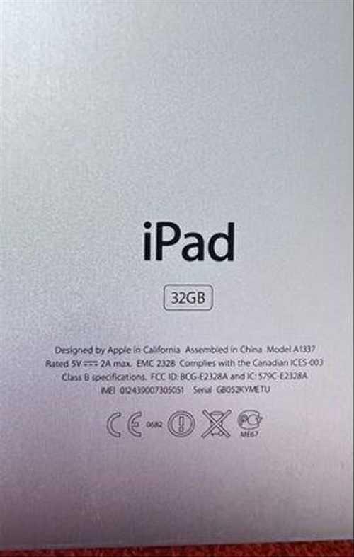Планшет apple iPad A1337