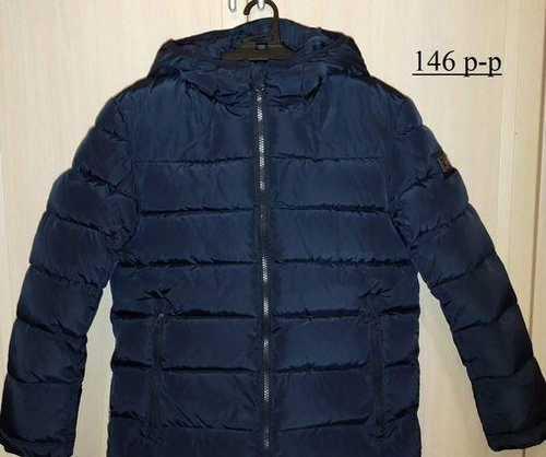 146 р-р Новая зимняя куртка пуховик Snowimage син