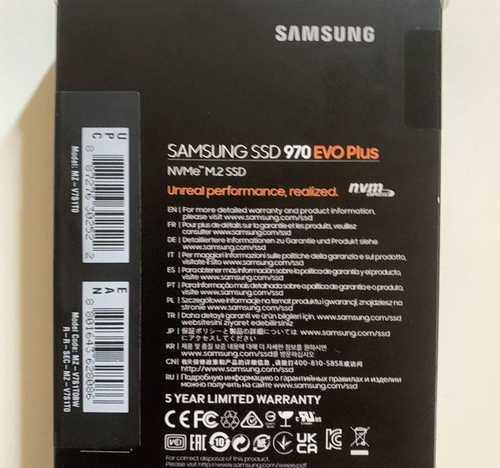 Ssd Samsung 970 evo plus 1tb