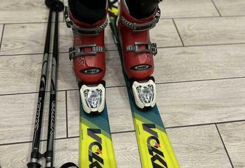 Горнолыжные лыжи 80 см, ботинки и палки