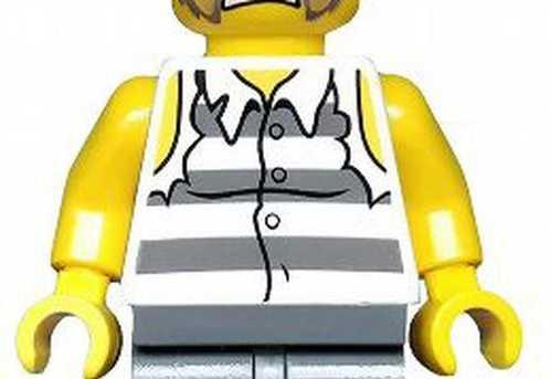Минифигурка Lego Police - Jail Prisoner Shirt wit