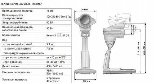 Биоптрон Про 1 Zepter PAG-990 с напольной стойкой