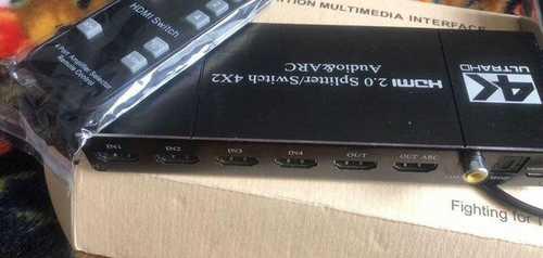 4K UHD hdmi 2.0 Switch&Spliter Audio&ARC 4x2