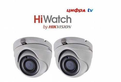 2 камеры видеонаблюдения HiWatch DS-T503 (B) 6mm