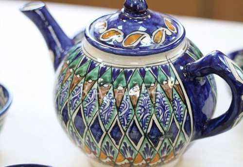 Чайник синий (мехроб) 1 л Узбекистан