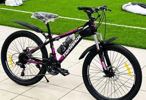 Велосипед Tornado 21s 24R рама сталь черно-розовый