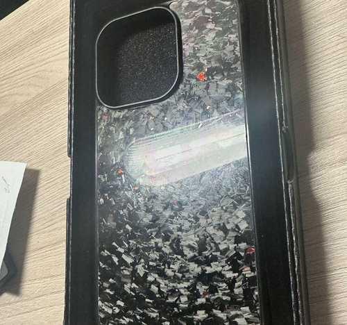 Чехол на iPhone 14 pro carbon