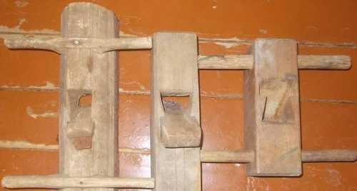 Старинный деревянный рубанок фуганок 3 шт (лтх-П)