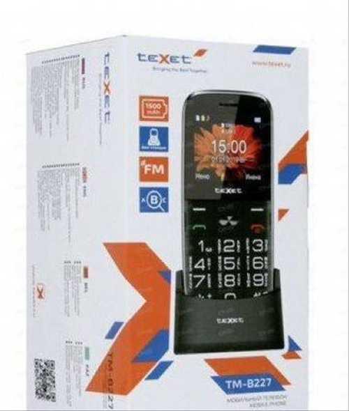 Сотовый телефон teXet TM-B227 черный