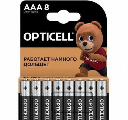 Батарейка AAA Basic LR03 MN2400 1,5V алкалиновая (упаковка 8шт) Opticell