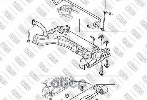 Тяга стабилизатора ford Fiesta/Fusion 01/mazd