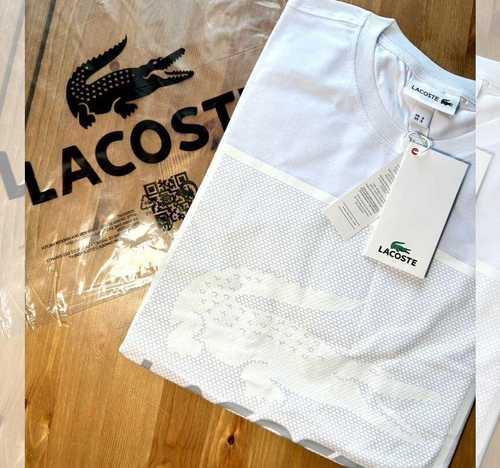 Футболка мужская Lacoste белая новая Турция