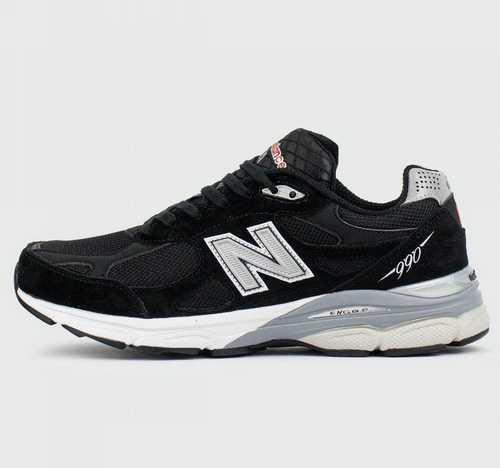 Кроссовки New Balance 990 v3 Black / White (арт. 24009)
