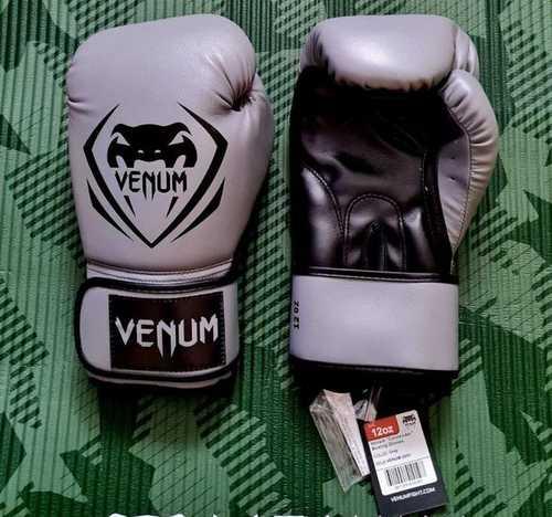 Боксерские перчатки venum contender 12 Oz - Серый