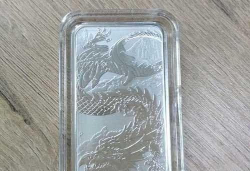 Серебряная монета "Дракон" 2023г. 31,1 г