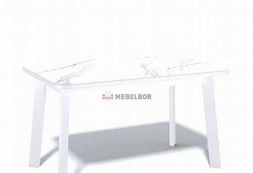 Стол обеденный Kenner AA1200 белый/керамика мрамор