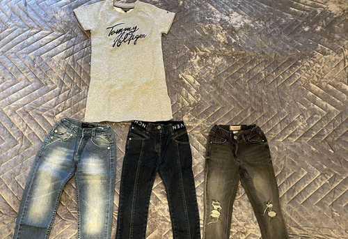 Брендовые джинсы и платье на девочку 5-6 лет